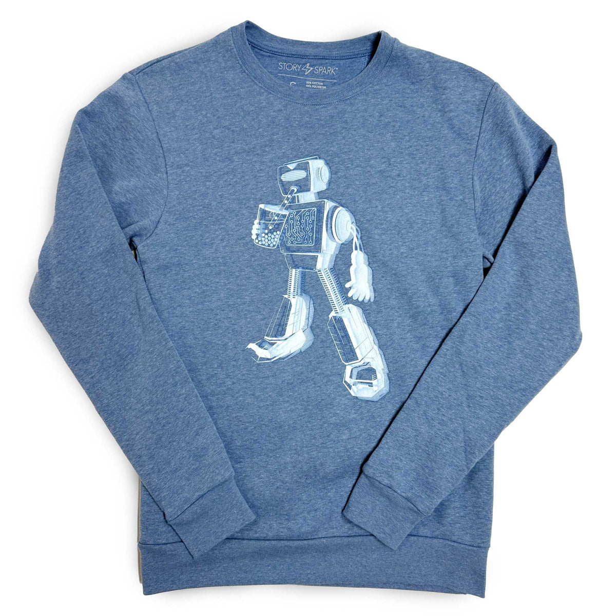 Glow in the Dark Boba Robot Sweatshirt - STORY SPARK