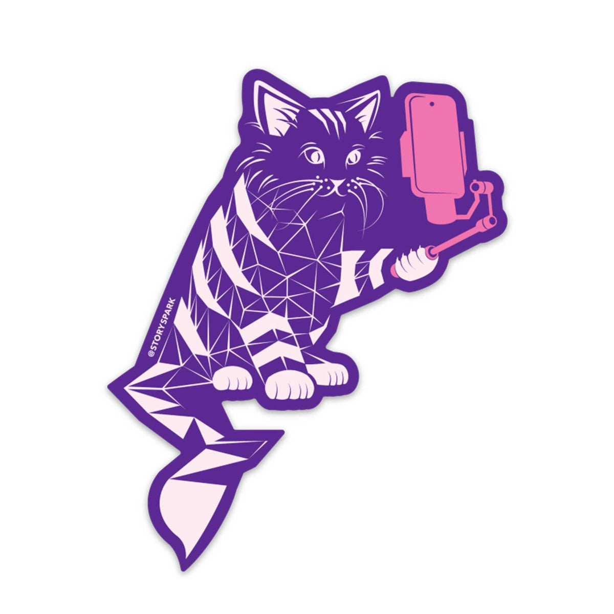 Selfie Cat Vinyl Sticker - STORY SPARK