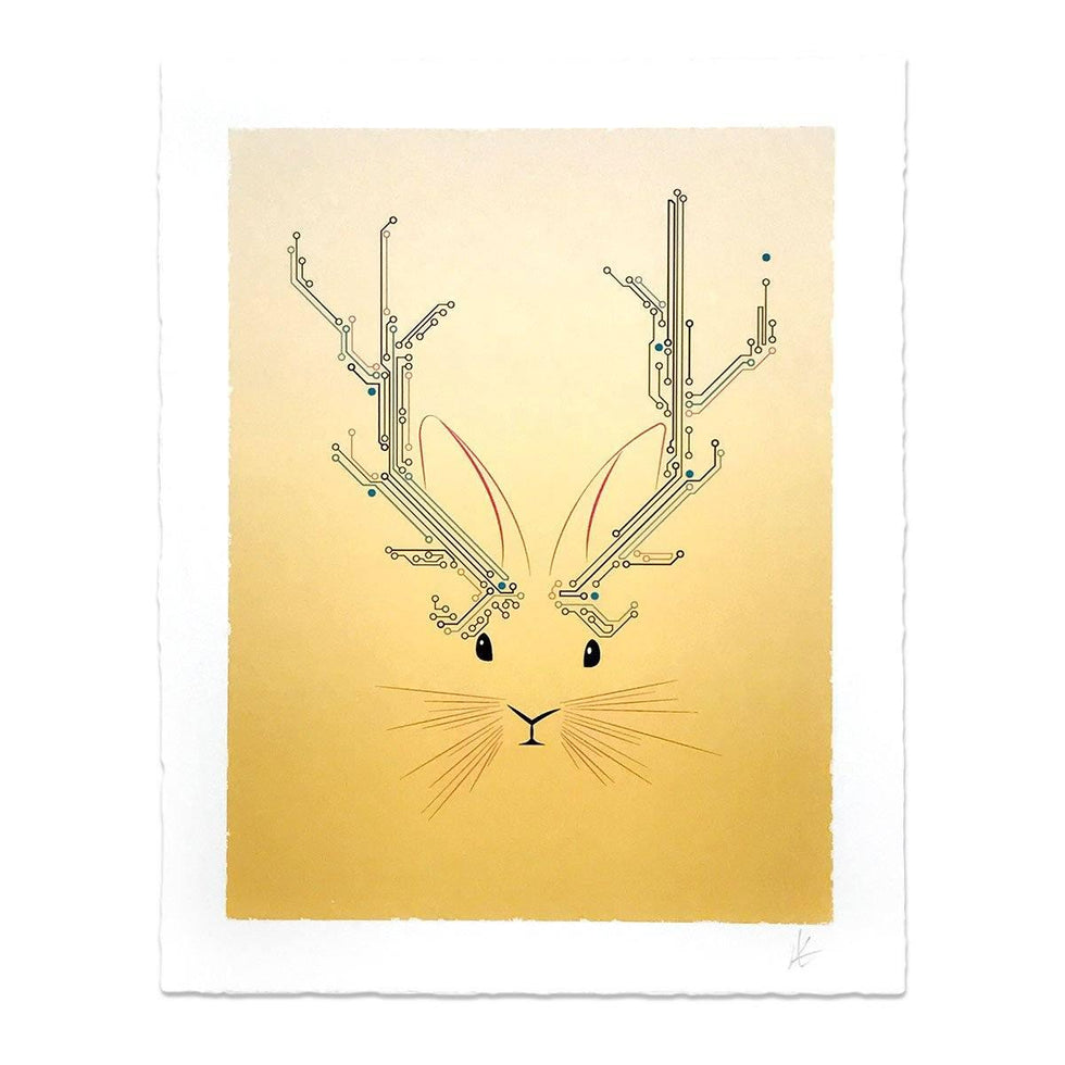 Tech Jackalope Art Print by STORY SPARK