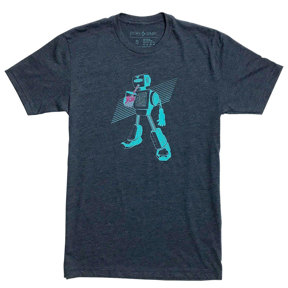 Robot tshirt featuring Original Boba Bot by STORY SPARK