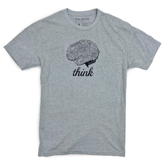 Think Tech T-shirt Grey-Think Tech T-Shirt-STORY SPARK