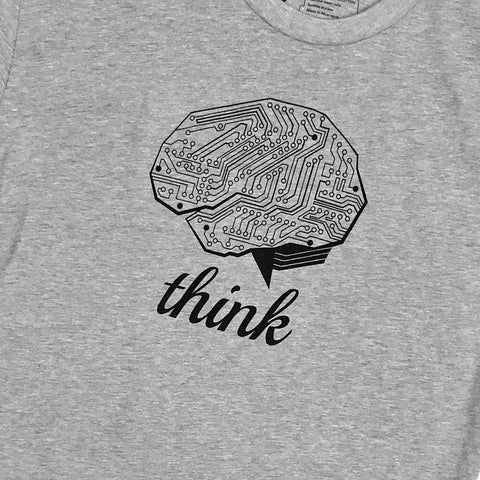 Think Tech T-shirt Grey-Think Tech T-Shirt-STORY SPARK
